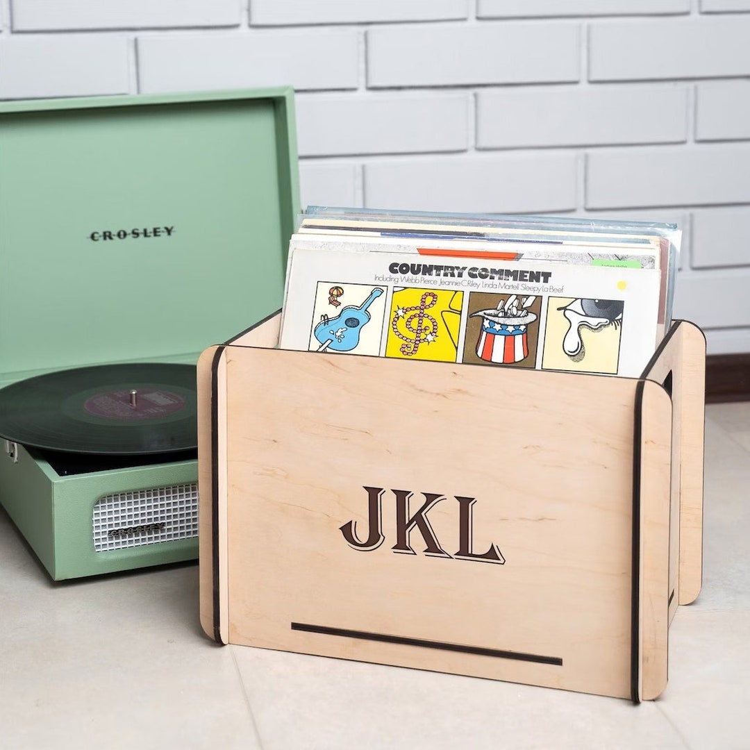 Vinyl Record Storage Wood, Vinyl Record Holder, Vinyl Record Crate ...