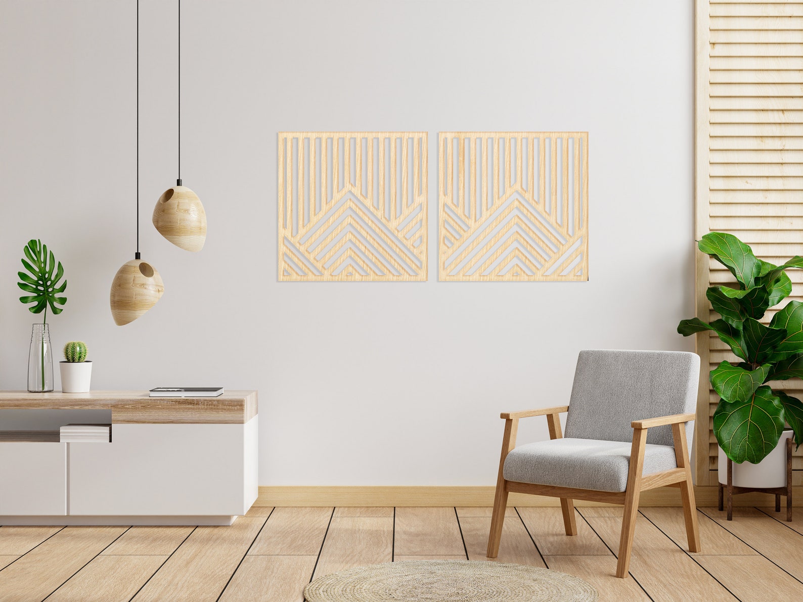 Wood Geometric Wall Decor Weometric Wall Art Wood Geometric | Etsy