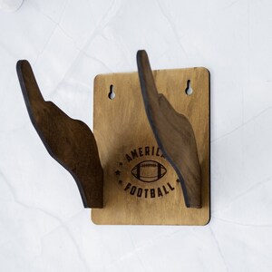 Football Wall Holder, Wall Mount Display Bracket for Footballs ...