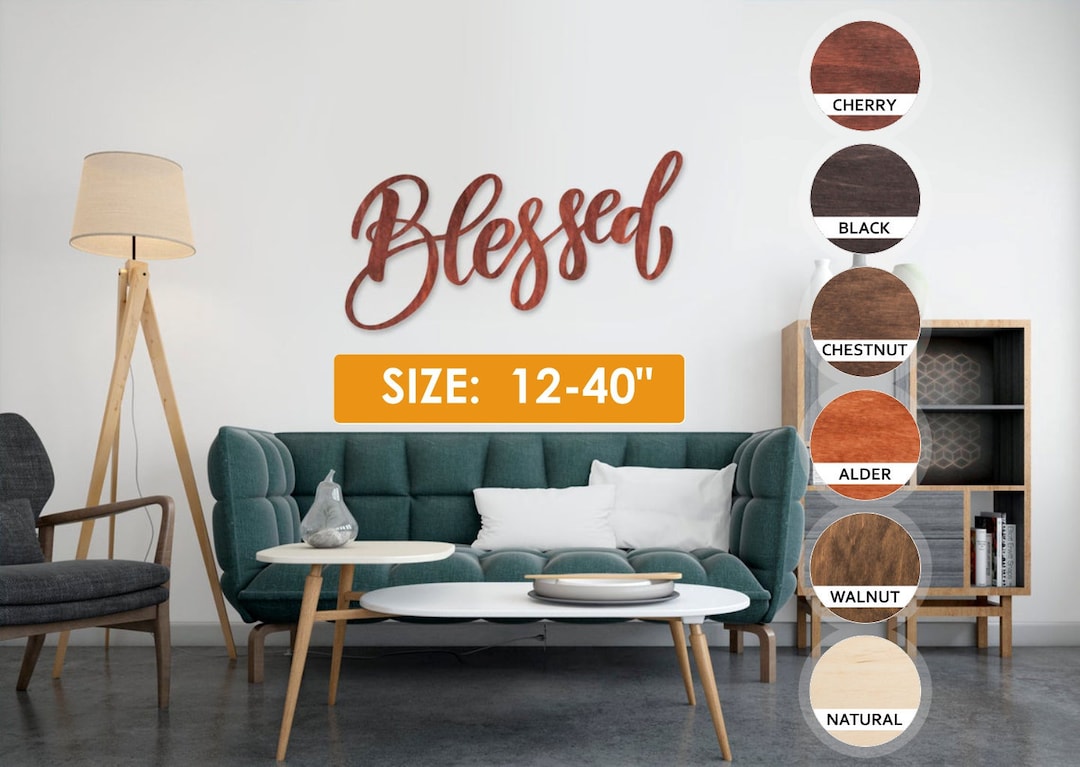 Blessed Sign for Wall, Blessed Sign Large, Wood Signs for Home Decor ...