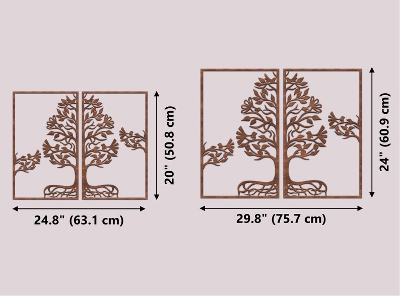 Tree of Life Panel Wood Wooden Tree Wall Art Tree Wood Wall | Etsy