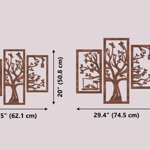 Tree of Life Panel Wood, Wooden Tree Wall Art, Tree Wood Wall Art ...