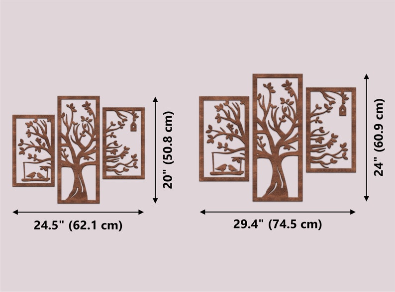 Tree of Life Panel Wood Wooden Tree Wall Art Tree Wood Wall | Etsy