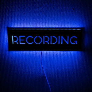 Recording Neon Sign, Recording Led Sign, Recording Light Sign, Studio ...