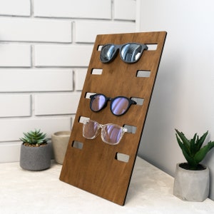 Wooden Sunglass Holder, Sunglasses Stand, Eyeglass Display Shelf ...