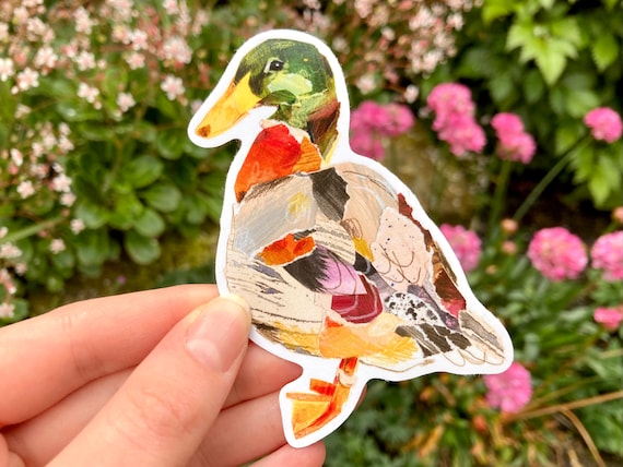 Duck Collage Sticker Vinyl Sticker Cute Duck Die Cut Sticker - Etsy