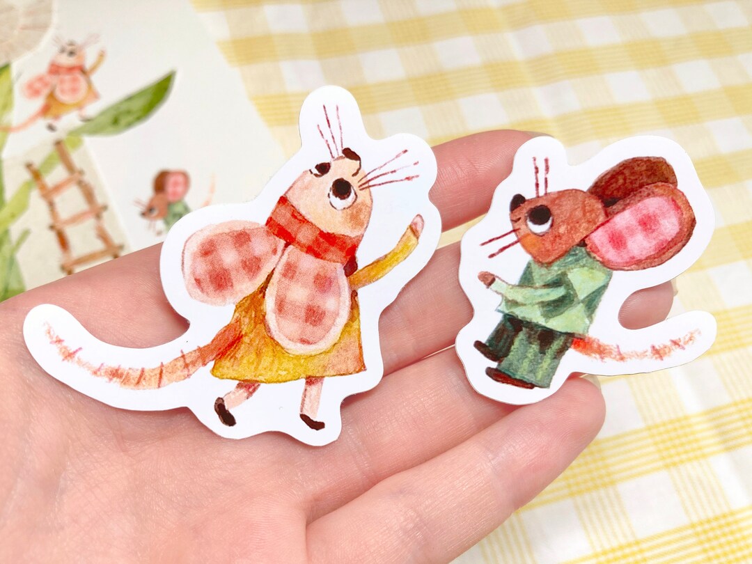 Cute Mice Stickers, Painted Mice Stickers - Etsy