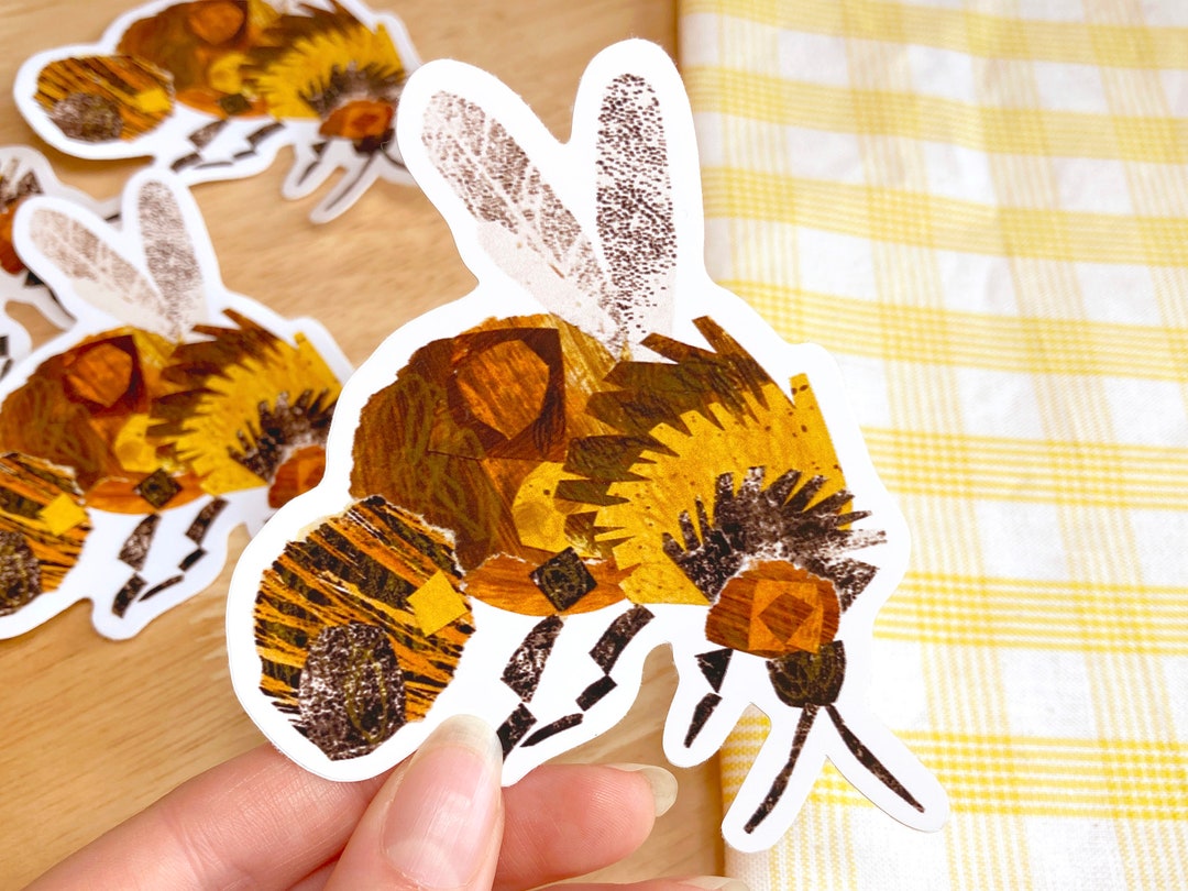 Bee Sticker, Cute Collaged Bee Sticker - Etsy