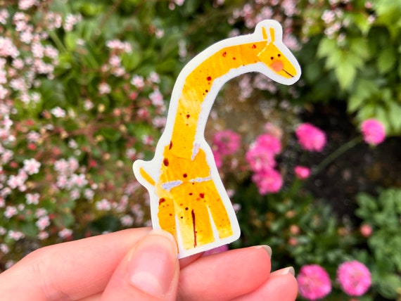 Giraffe Sticker Vinyl Sticker Cute Collaged Giraffe Die Cut - Etsy