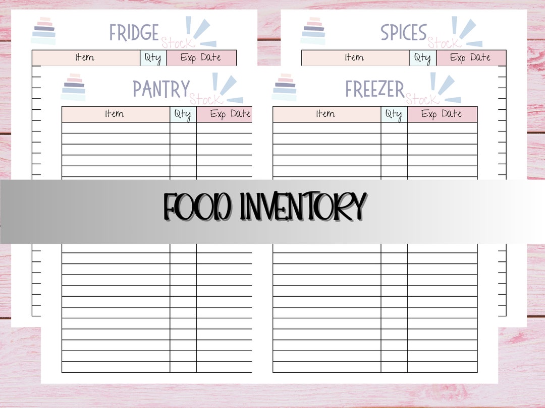 Kitchen Inventory, Pantry Tracker, Kitchen Inventory Management, Pantry ...