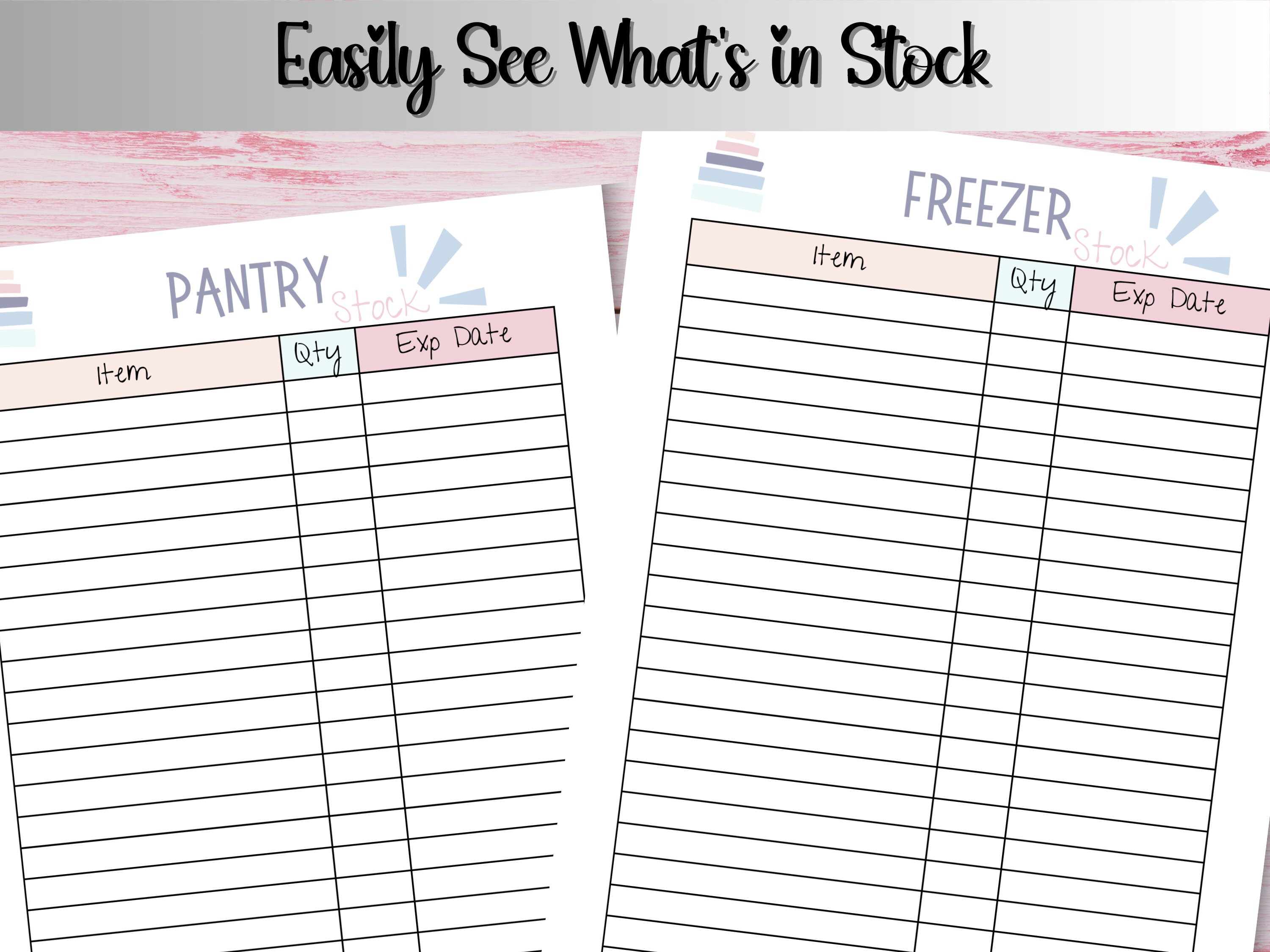 Kitchen Inventory, Pantry Tracker, Kitchen Inventory Management, Pantry ...
