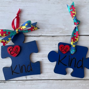 Autism Puzzle Piece Ornament, Autism Christmas Ornament, Christmas ...