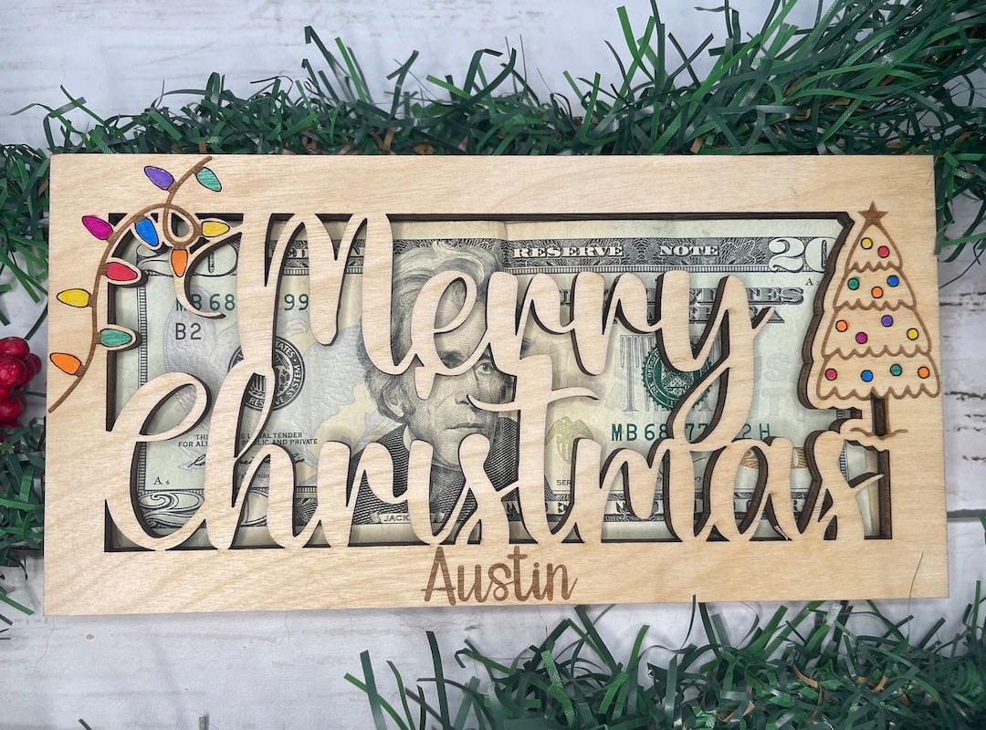 Christmas Gift Money Holder, Holiday Money Holder, Merry Christmas ...