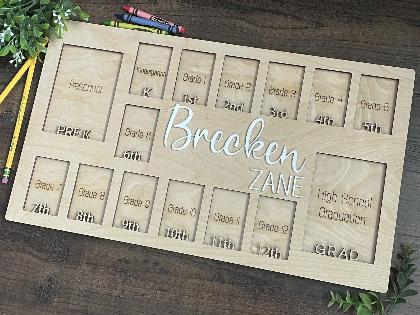 School Years Photo Frame, Senior Picture Gift, Preschool Graduation ...