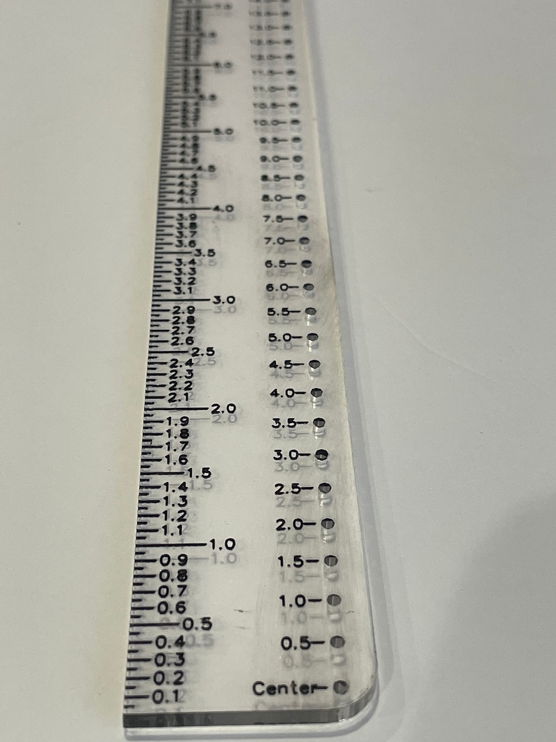 Craft Ruler Laser Ruler Decimal Ruler Engineer Ruler - Etsy