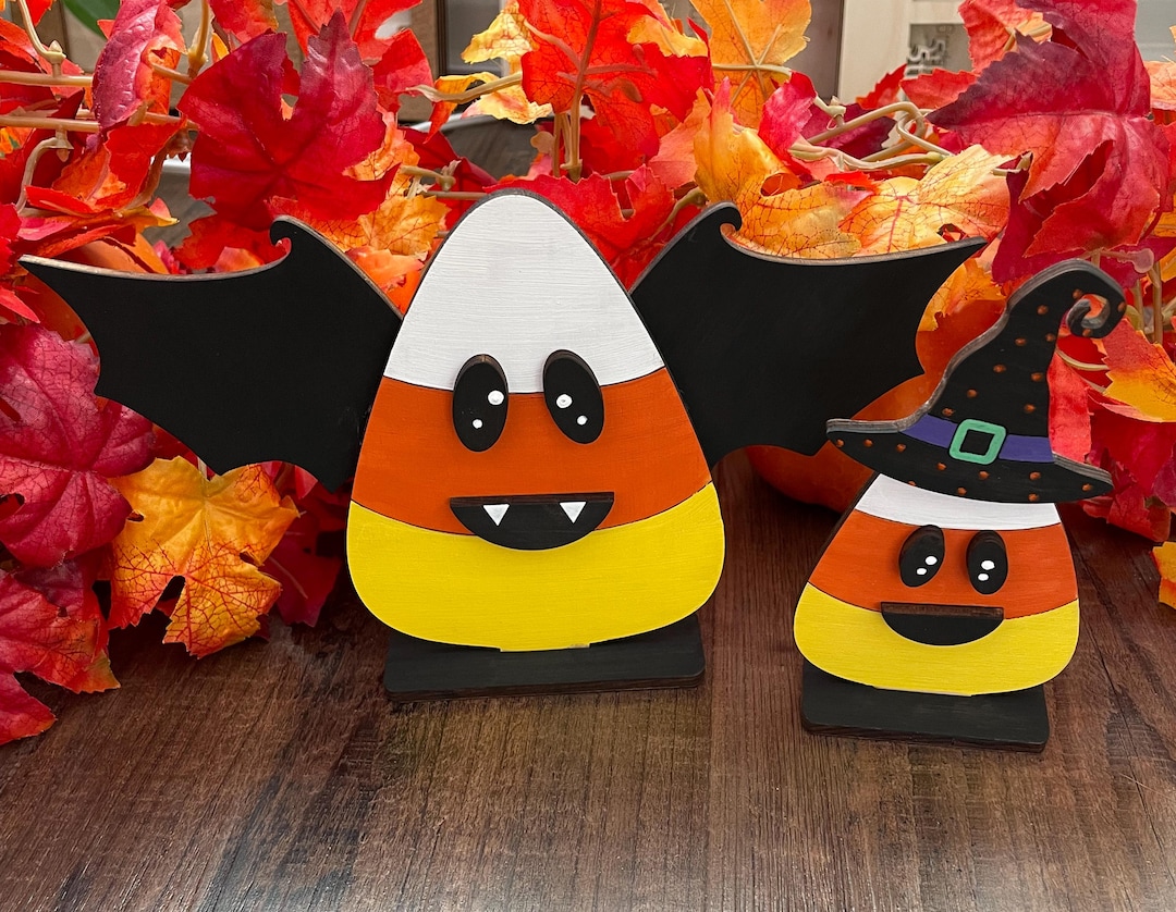 Candy Corn Shelf Sitter, Candy Corn Decor, Halloween Decorations, Fall ...