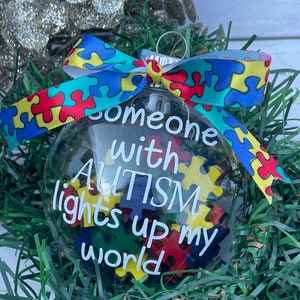 Autism Puzzle Piece Ornament, Autism Christmas Ornament, Christmas ...