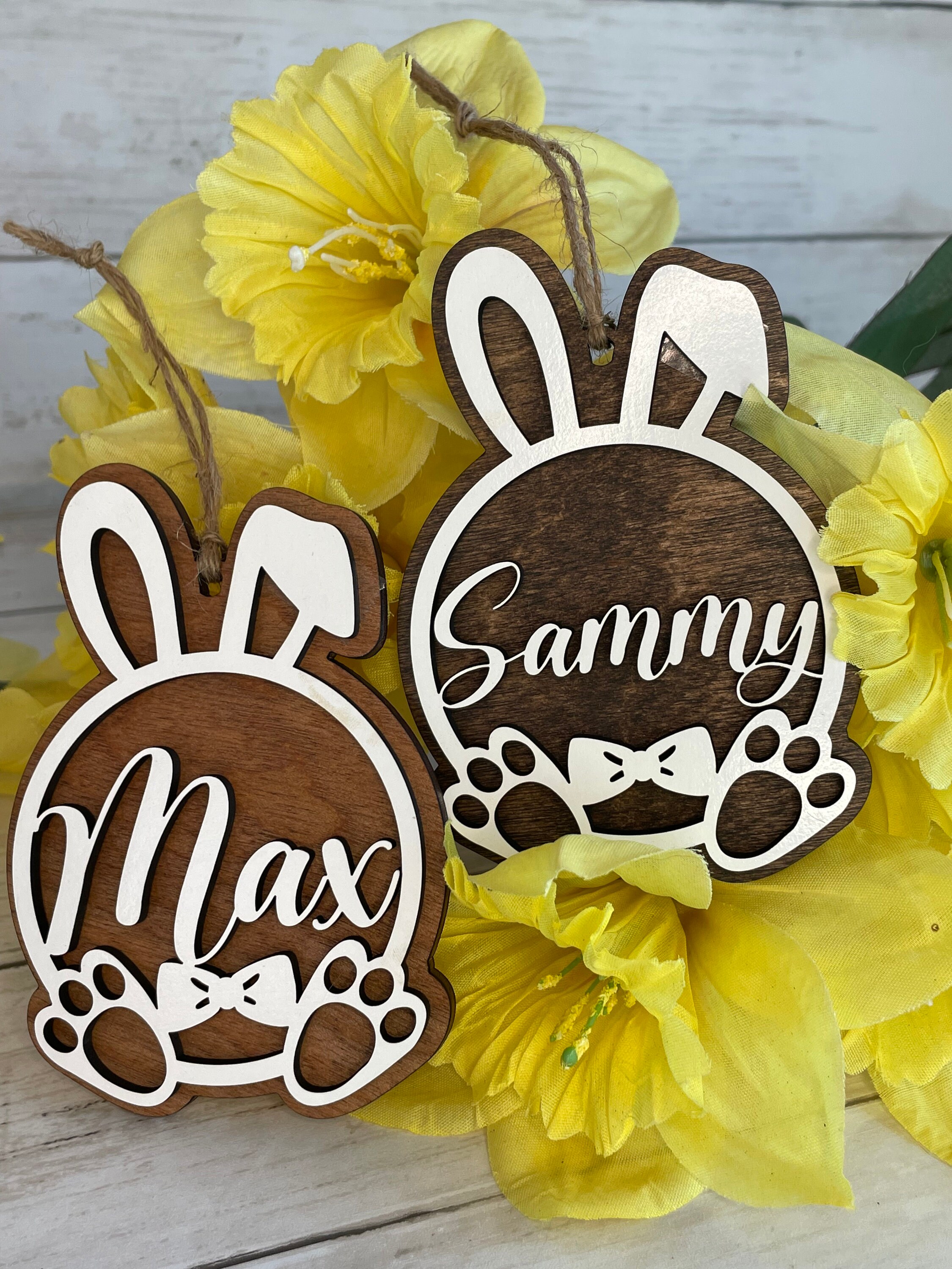 Easter Basket Name Tag, Personalized Easter Basket, Bunny Name Tag, Kid ...