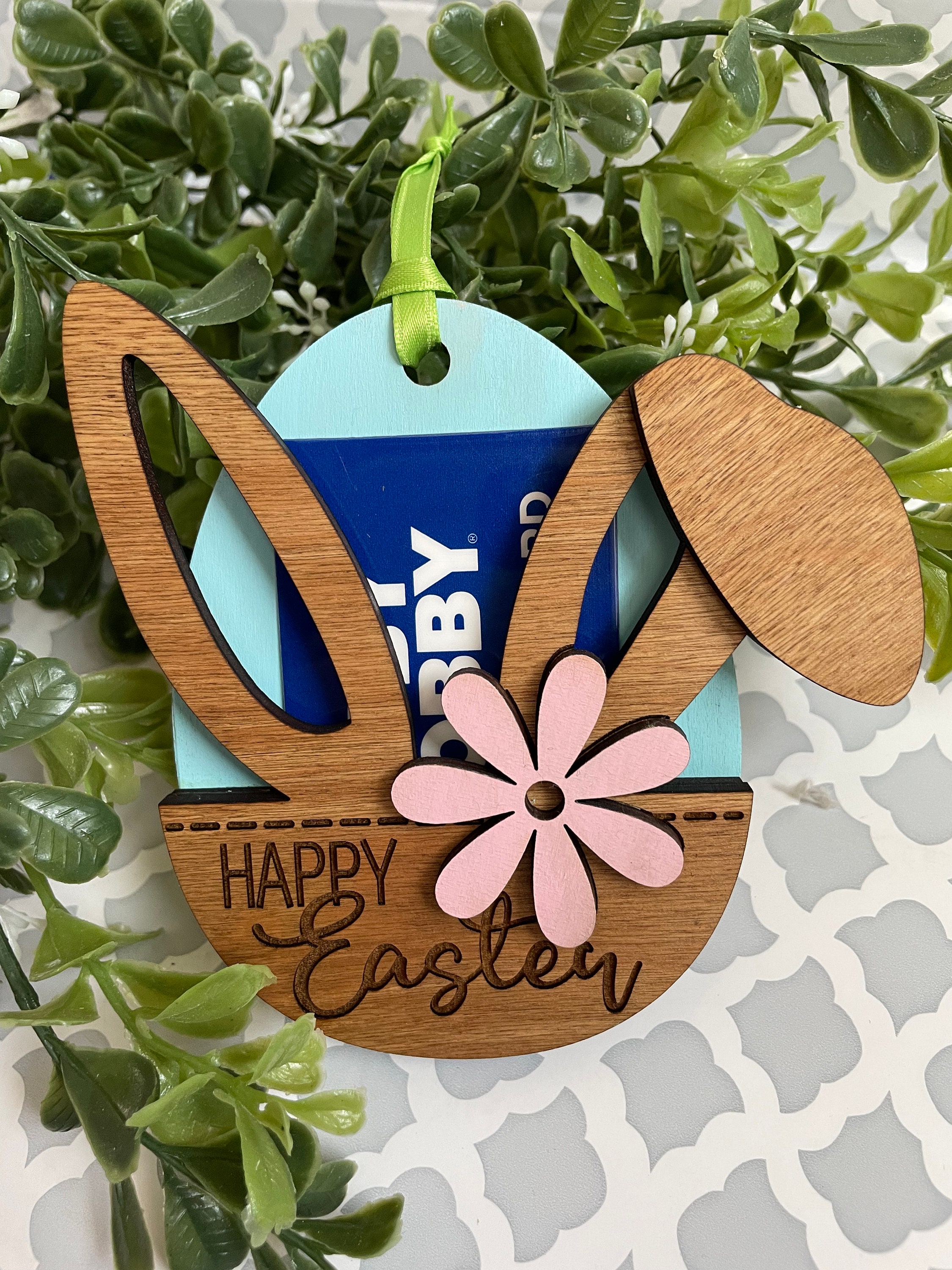 Easter Bunny Gift Card Holder, Easter Egg Gift Card Holder, Engraved ...