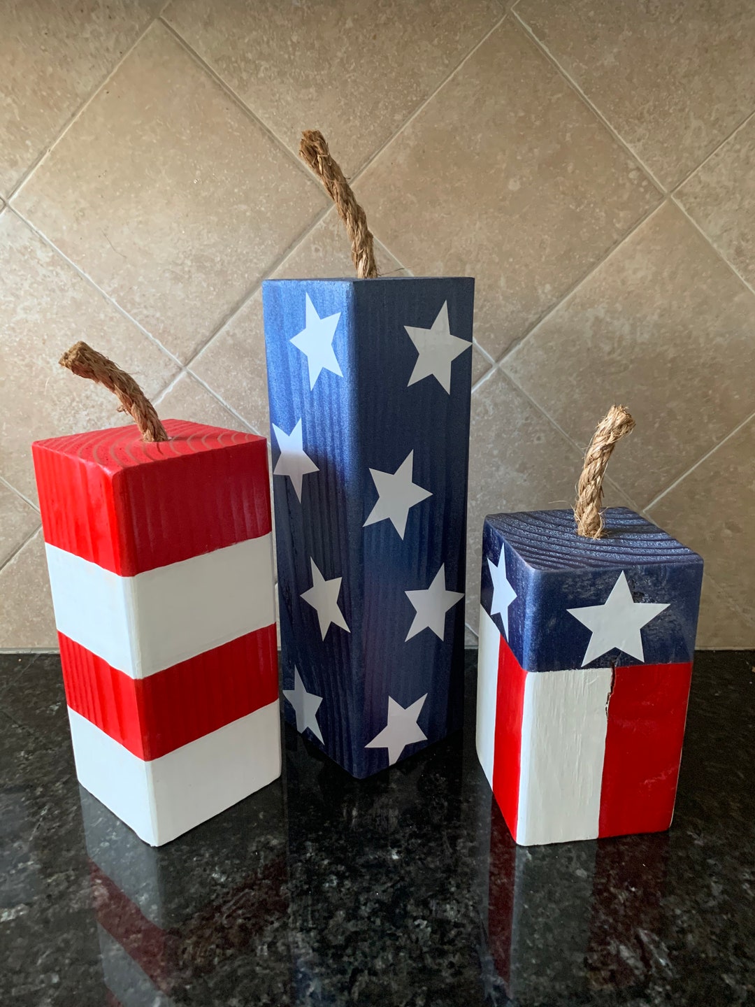Patriotic Firecrackers, Patriotic Decor, 4th of July, Americana ...