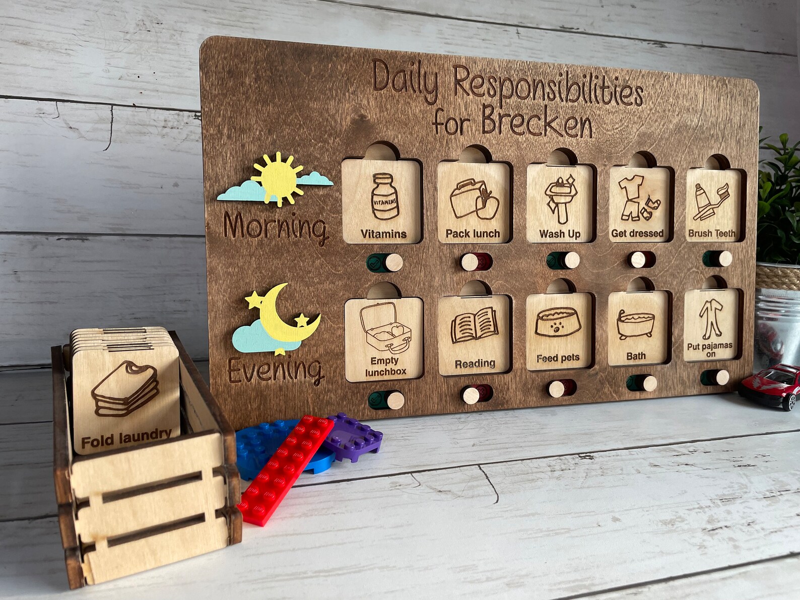 Daily Responsibilities Chart, Chore Chart, Personalized Chores Board ...