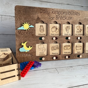 Daily Responsibilities Chart, Chore Chart, Personalized Chores Board ...