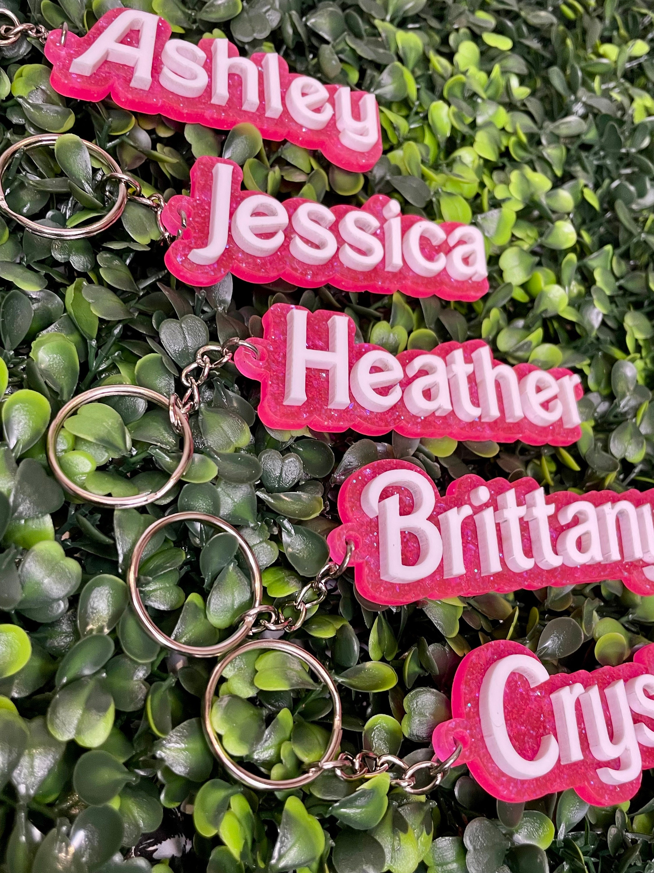 Custom Pink Keychain, Personalized Keychain, Mother's Day Gift ...