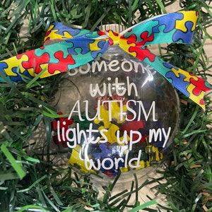 Autism Puzzle Piece Ornament, Autism Christmas Ornament, Christmas ...