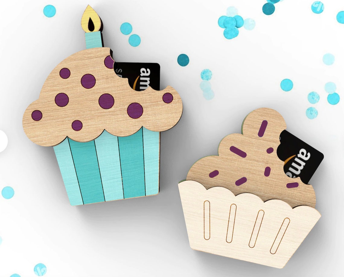 Gift Card Holder, Cupcake Gift Card Holder, Cake Gift Card Holder ...