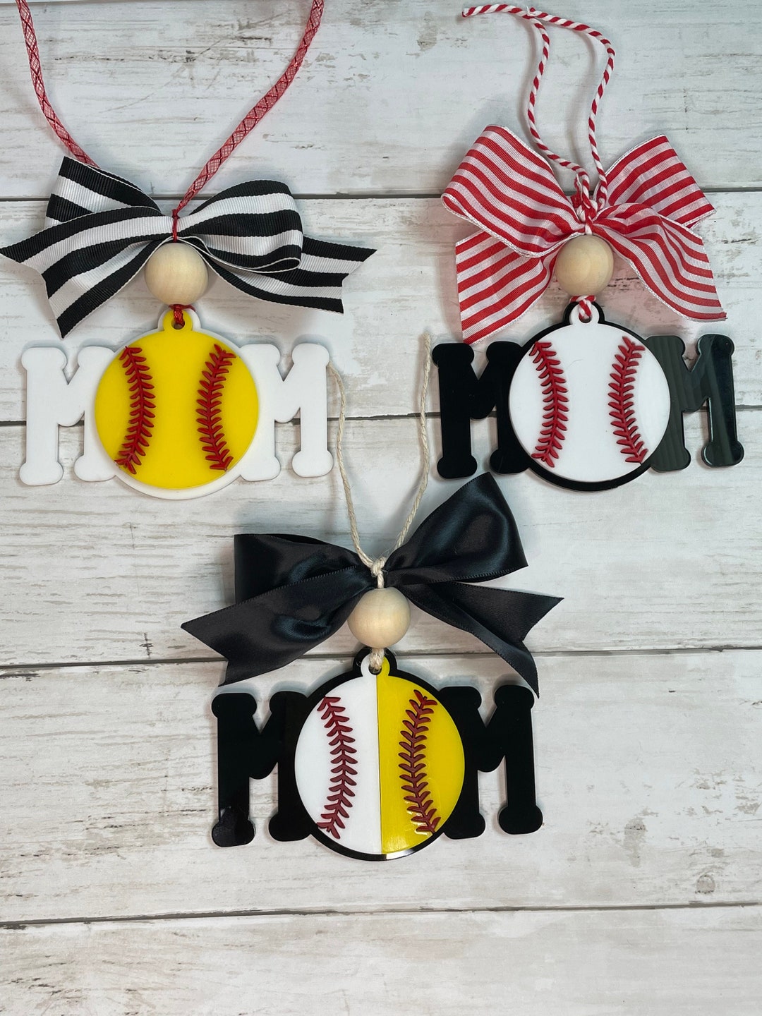 Baseball Rearview Mirror Charm, Softball Rearview Mirror Charm ...