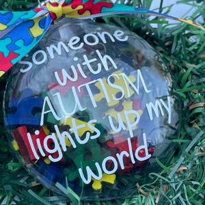 Autism Puzzle Piece Ornament, Autism Christmas Ornament, Christmas ...