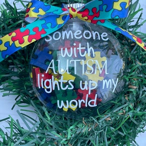 Autism Puzzle Piece Ornament, Autism Christmas Ornament, Christmas ...