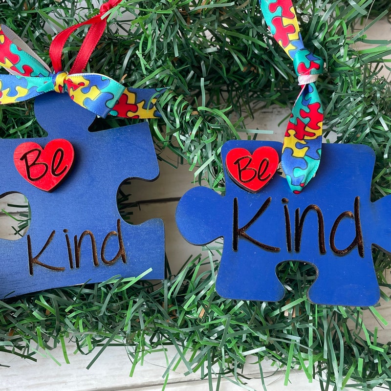 Wooden Autism Ornament - Etsy