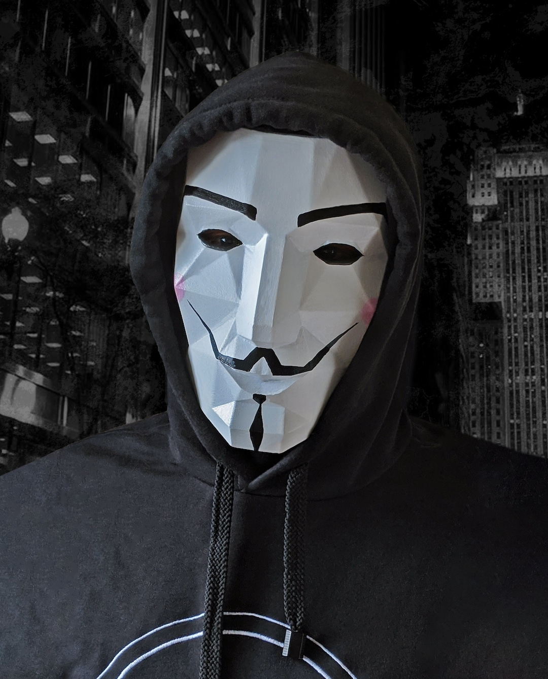 Guy Fawkes Mask Cosplay Mask/ V for Vendetta Horror Film 3d Printed ...