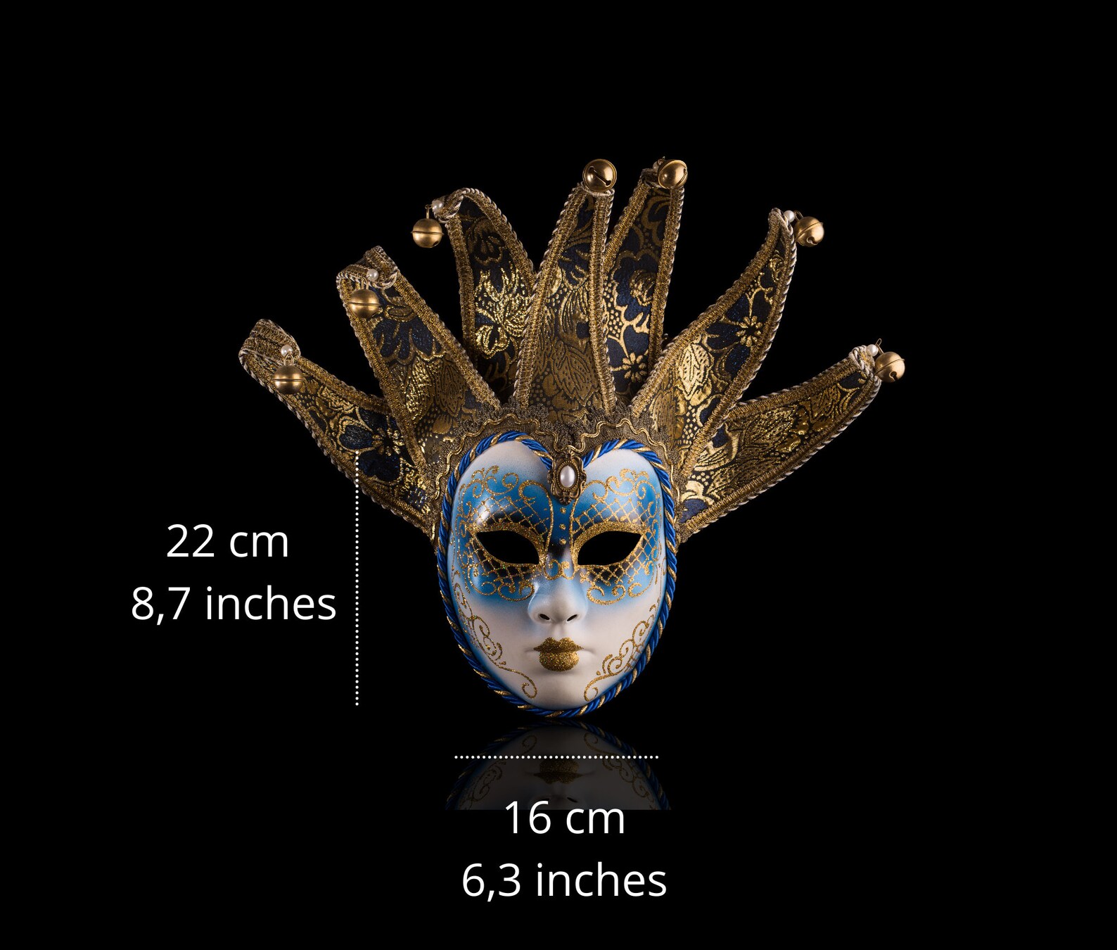 Blue Masquerade Mask for Women Full Face Masquerade Mask - Etsy