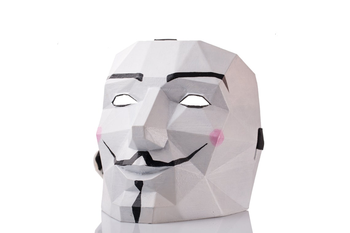 Guy Fawkes mask cosplay mask/ V for Vendetta horror film 3d | Etsy