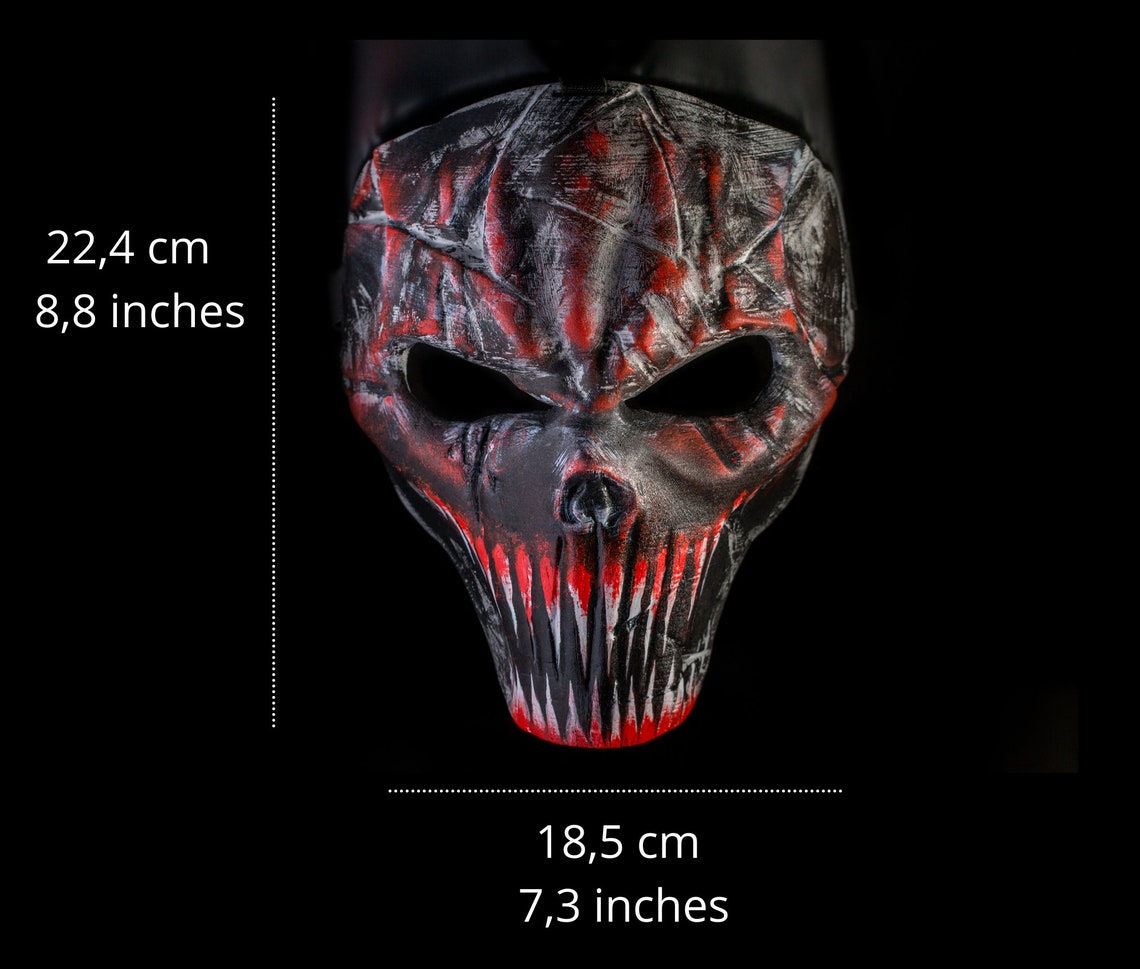Scary Scull Mask Cyberpunk Mask Demon Cosplay 3d Printed | Etsy