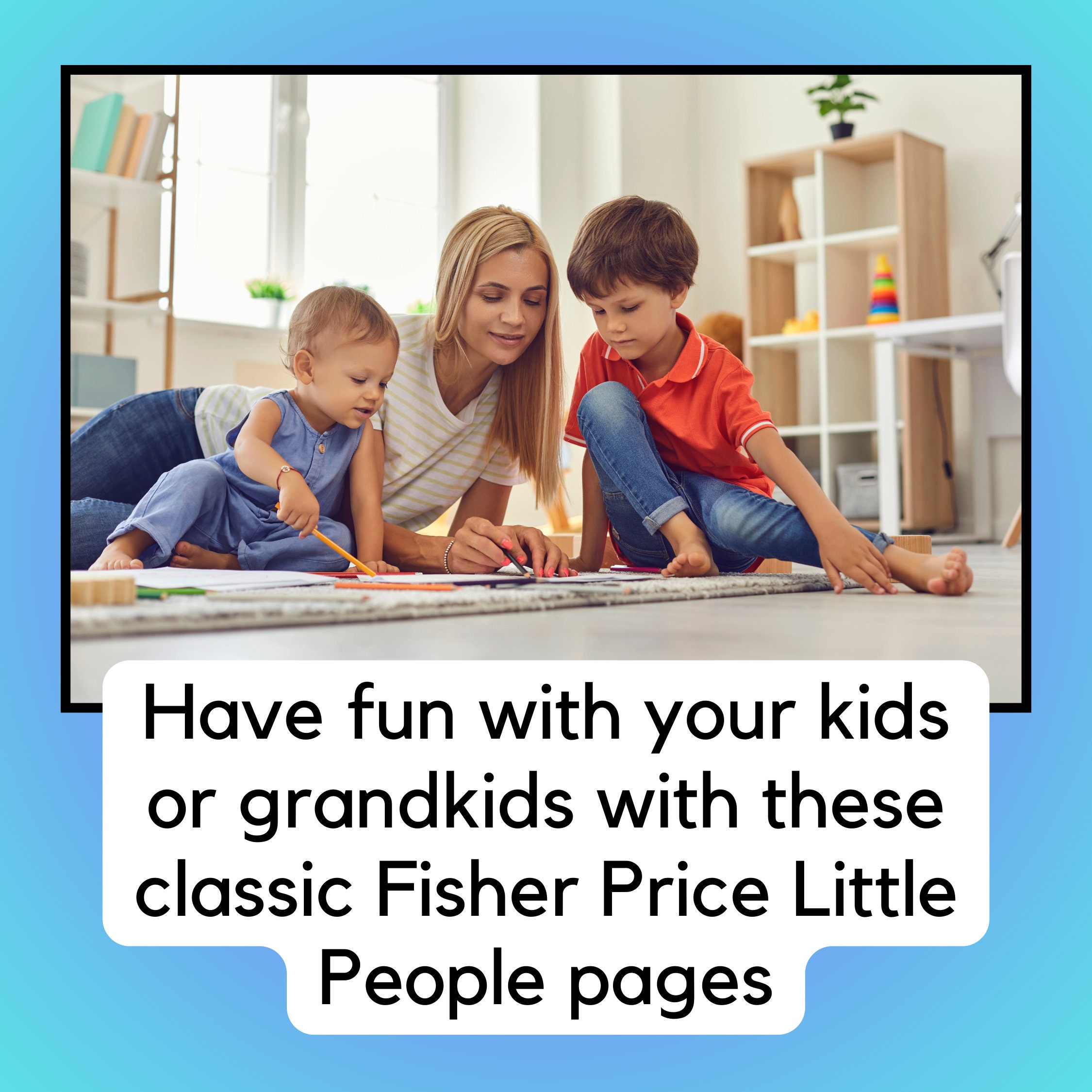 FP Little Round People School Playset Printable Coloring Page Bundle ...