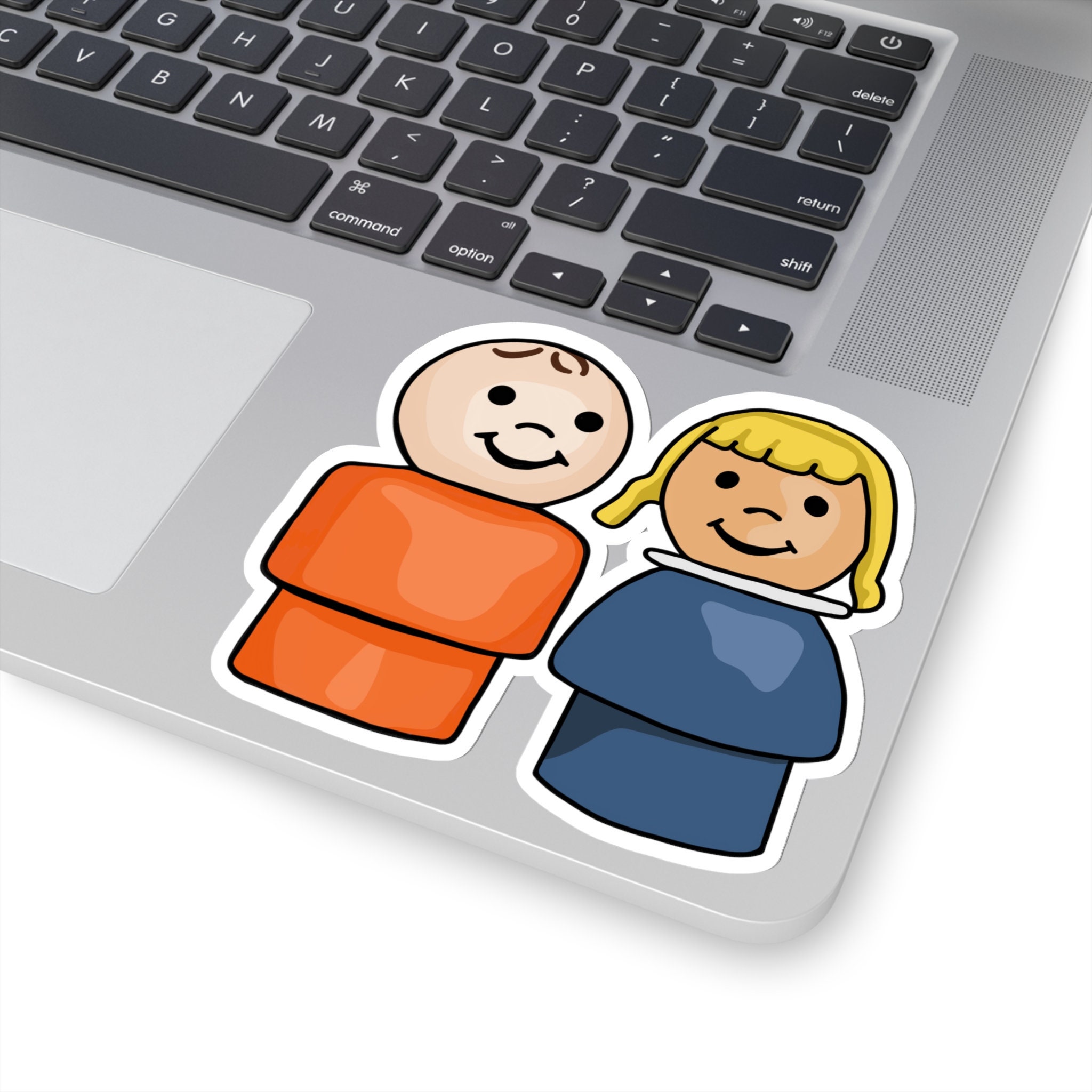 Little People Boy and Girl Kiss-cut Stickers - Etsy