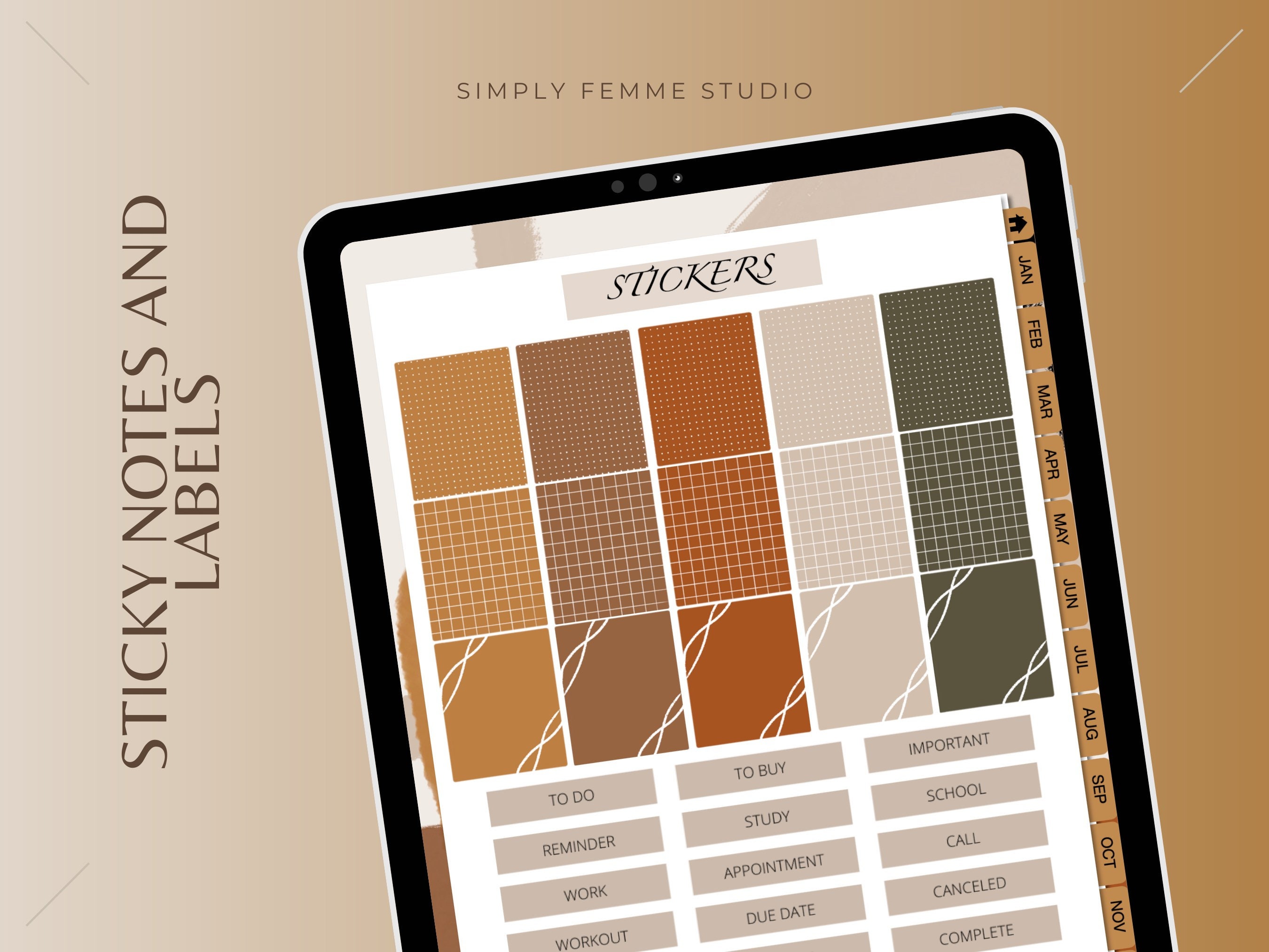 Boho Digital Stickers Goodnotes Template Goodnotes Stickers Notability ...