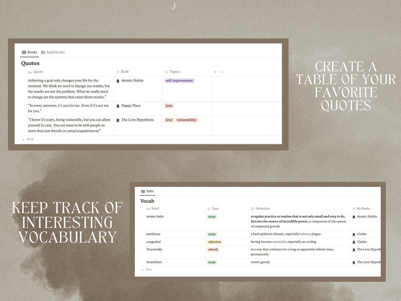 Notion Reading Tracker Digital Reading Journal Notion Reading - Etsy