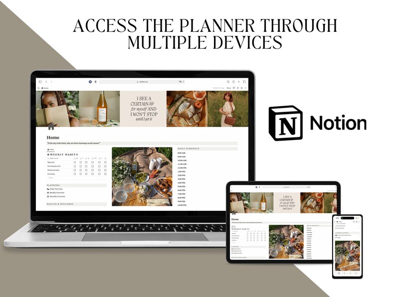 2023 Notion Planner Template Cottagecore Planner Notion Dashboard All in One Notion Template ...