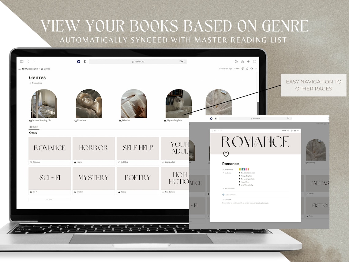 Notion Reading Tracker Digital Reading Journal Notion Reading - Etsy