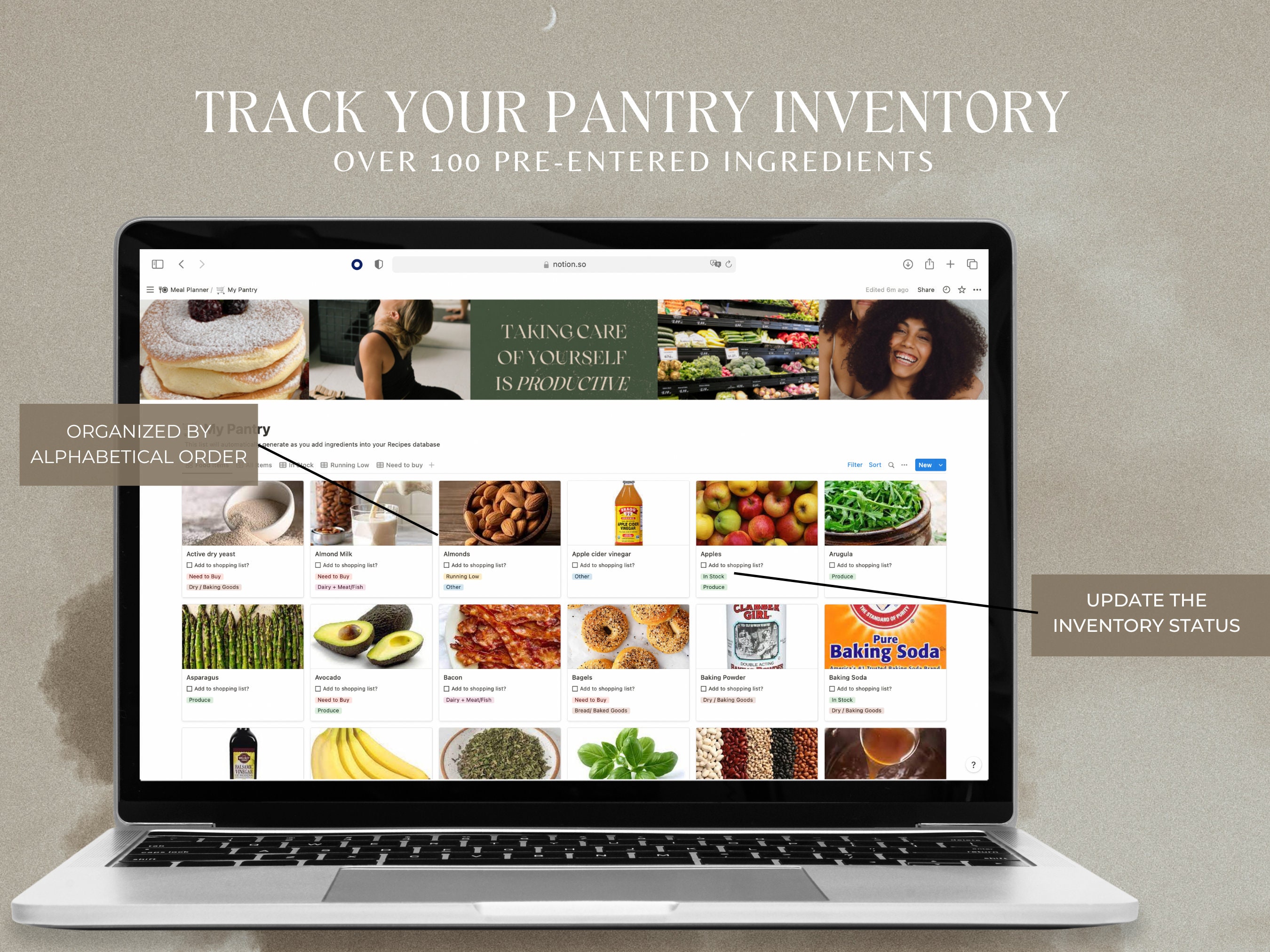 Notion Meal Planner Template Digital Meal Plan Notion Grocery List ...