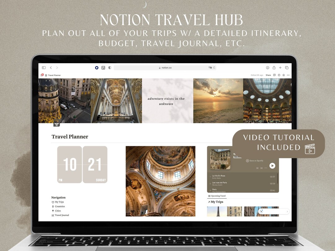 Notion Travel Planner Template Travel Itinerary Vacation Planner Notion ...