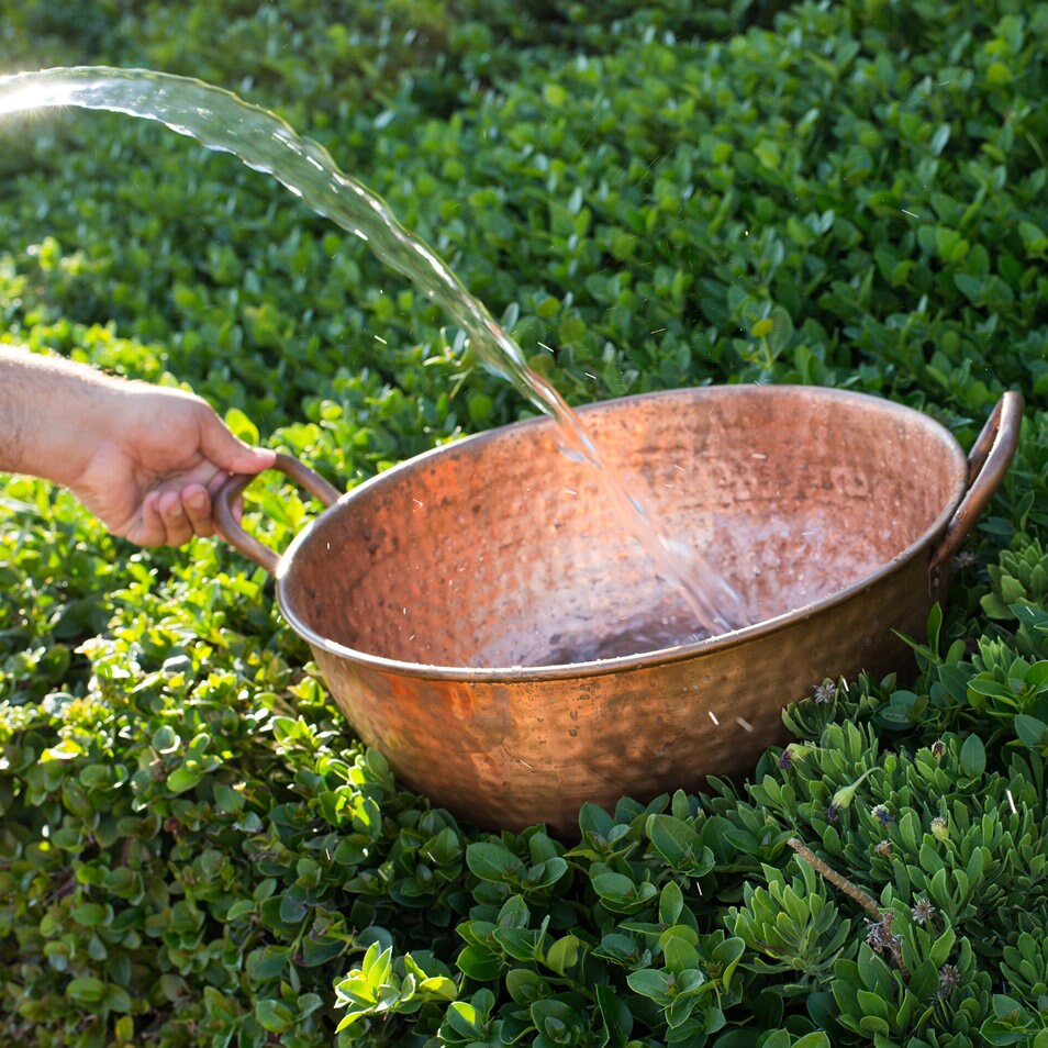 Hand Hammered Copper Footbath Bowl - Etsy