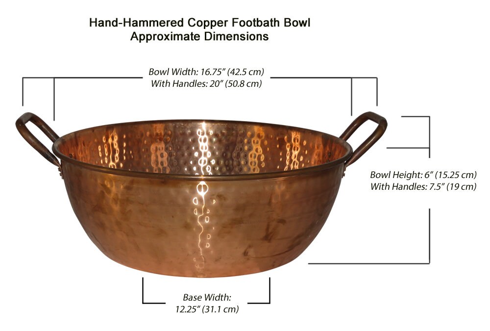 Hand Hammered Copper Footbath Bowl - Etsy