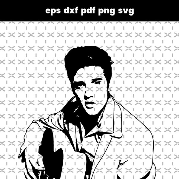Elvis Silhouette Svg - Etsy