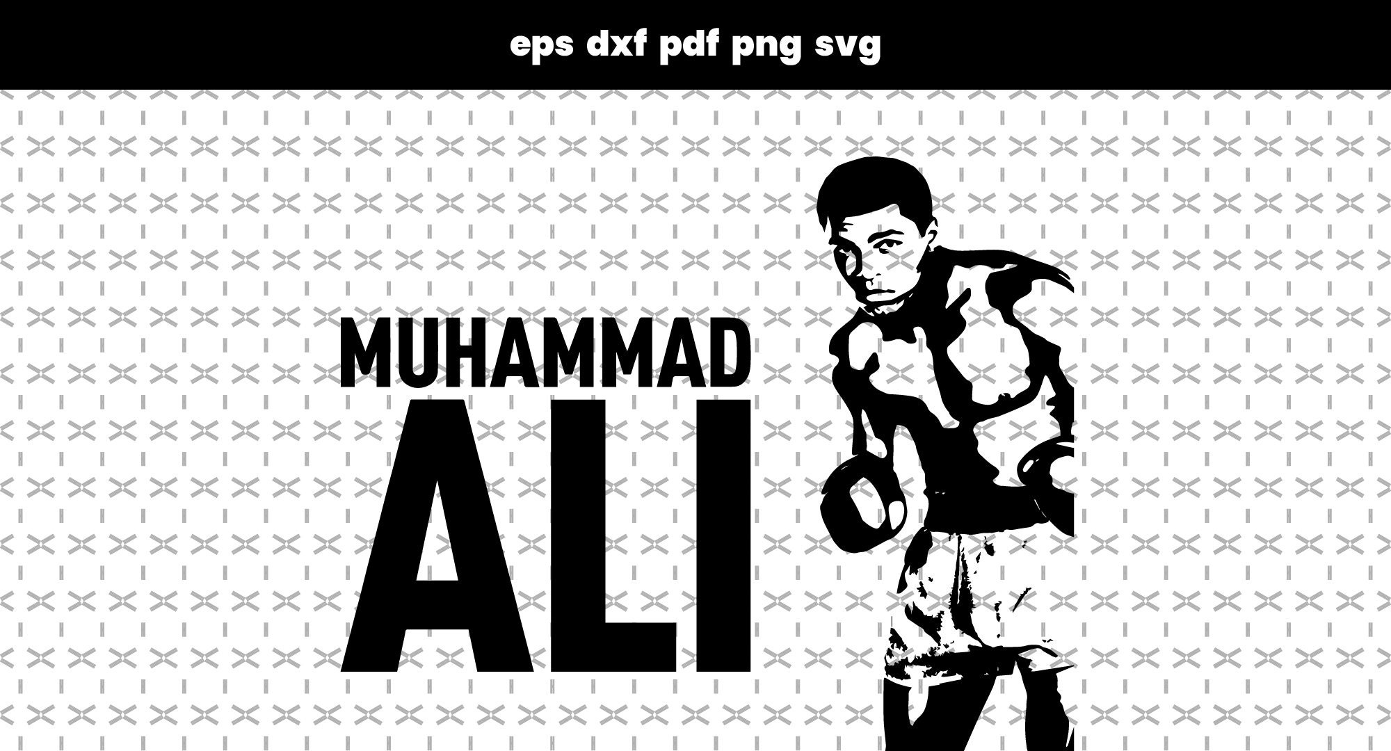 Muhammad Ali SVG Files for Laser Cut DXF PDF Pattern Vector - Etsy Sweden