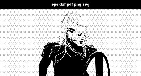 Drawing & Illustration Lagertha vikings SVG poster art print vector ...
